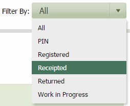 Filter Instruments Dropdown List